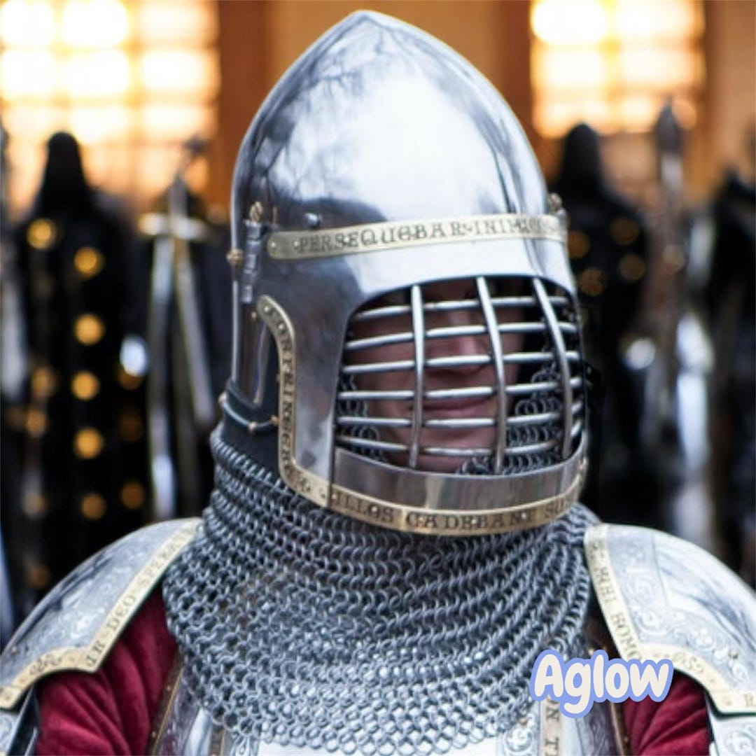 Medieval Knight Combat Helmet | Handcrafted Steel Crusader Helmet ...