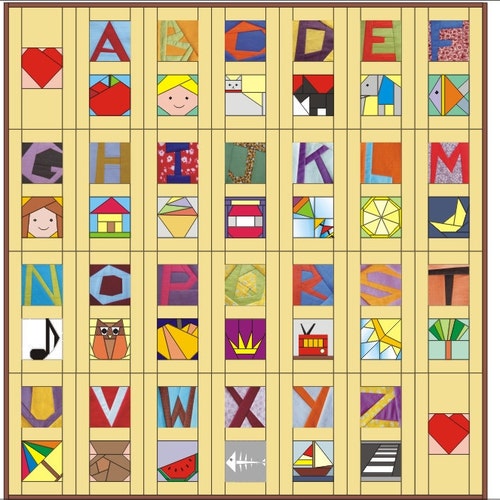 Sleepy Cat Kitty Quilt Block Pattern Baby Quilt Block | Etsy