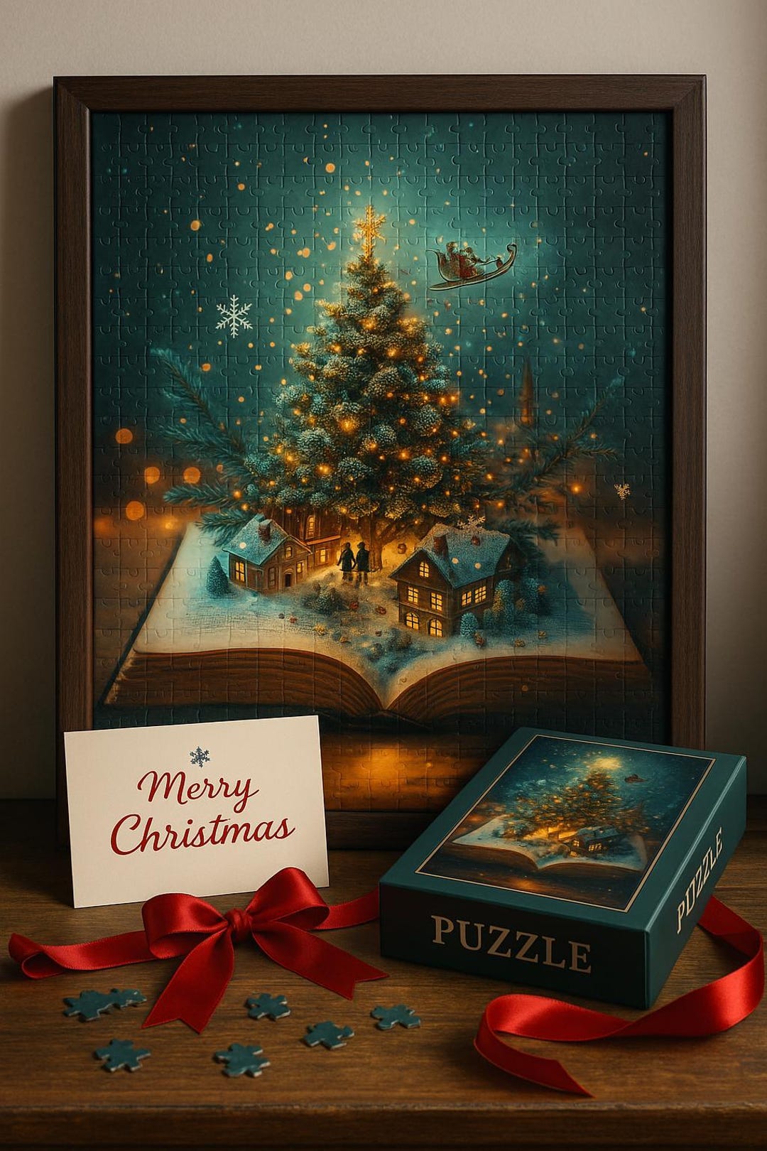 Christmas Storybook Puzzle - 252 / 500 / 1000 Piece Jigsaw, Holiday ...