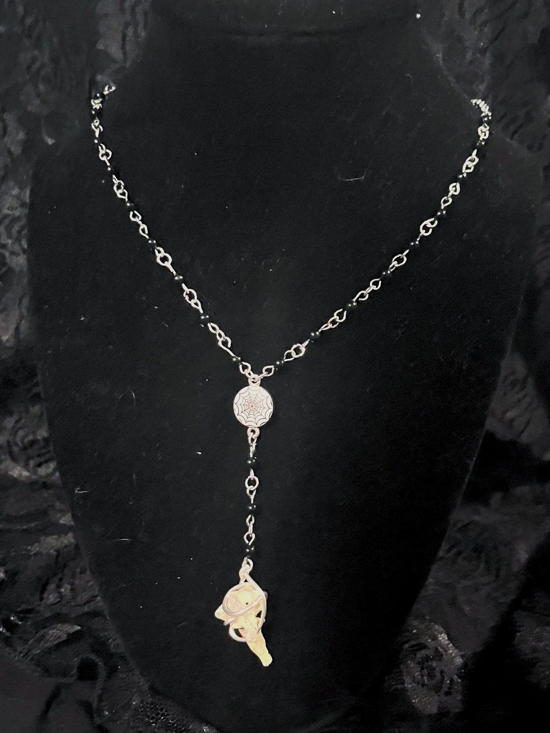 Gothic Spider and Bone Rosary - Etsy