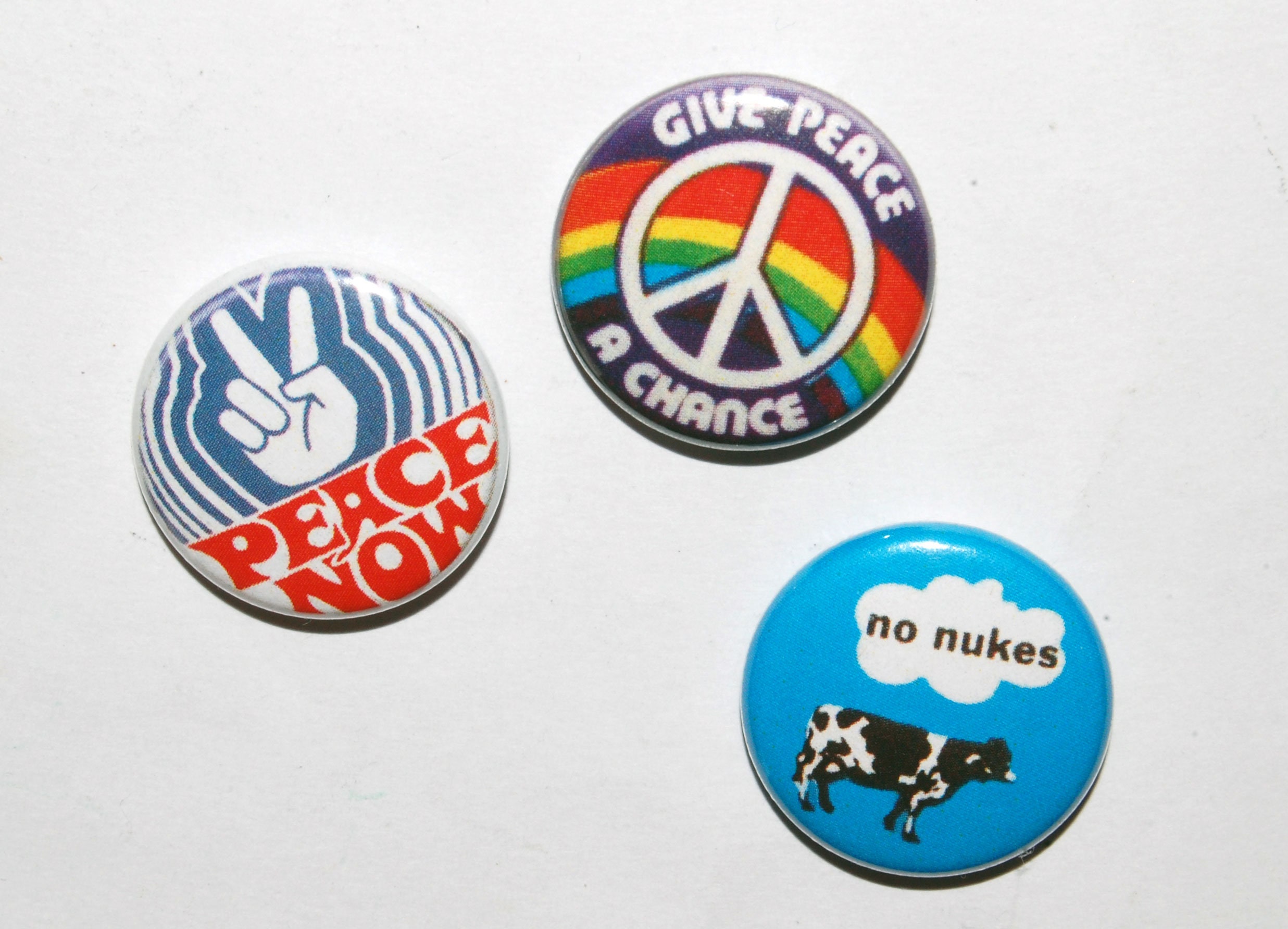 Vintage Peace Button Badge Set 25mm / 1 Inch Retro Sixties - Etsy UK