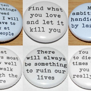 Charles Bukowski Quotes Button Badge 25mm / 1 Inch - Etsy
