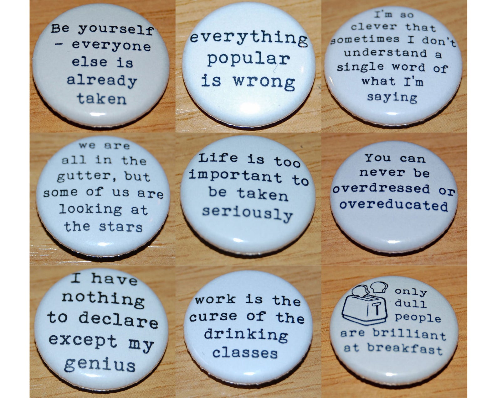 Oscar Wilde Quotes Badge 25mm / 1 Inch Writer/poet - Etsy UK