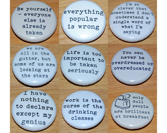 Oscar Wilde Quotes Badge 25mm / 1 Inch Writer/poet - Etsy UK