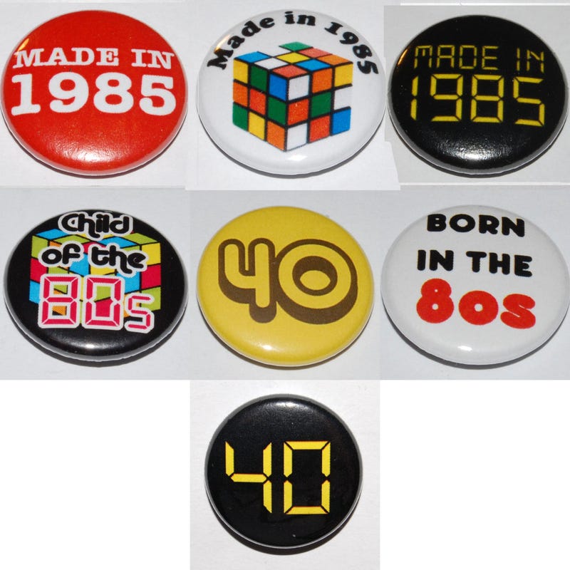 Personalised 80s Badges - Etsy UK