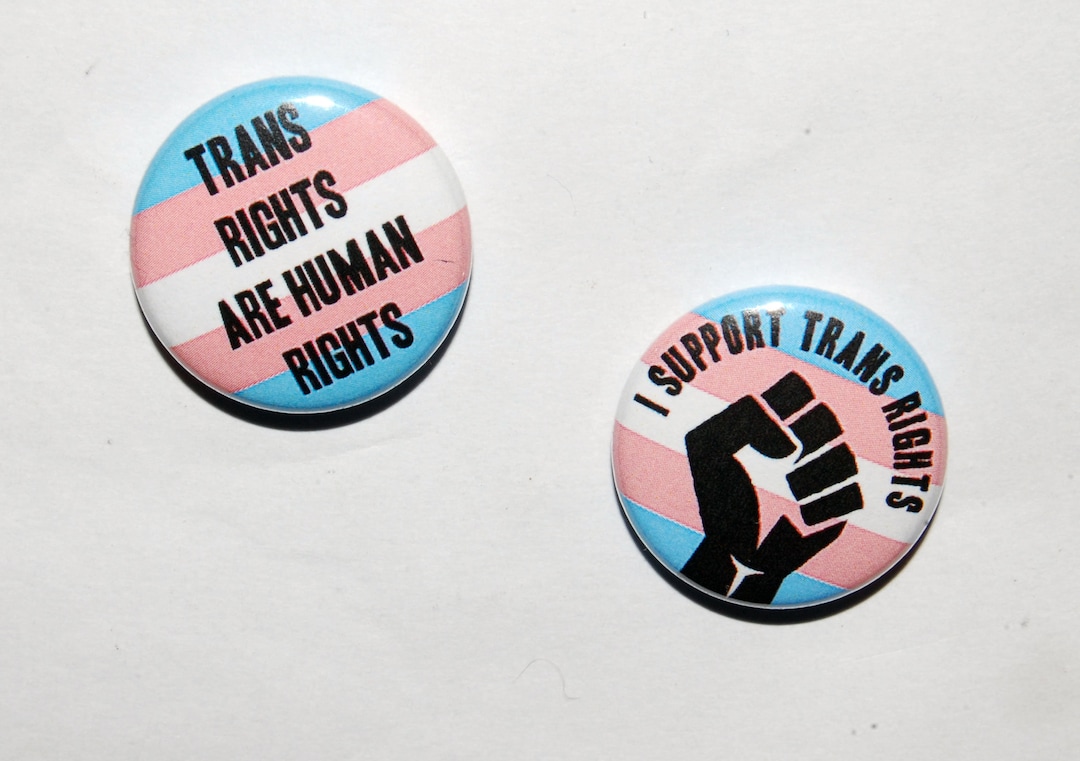 Transgender Rights Badge Set 25mm / 1 Inch Trans LGBT - Etsy