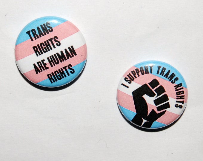 Transgender Rights Badge Set 25mm / 1 Inch Trans LGBT Equality Pride ...