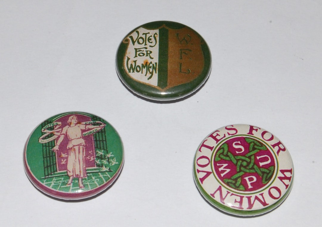 Suffragette Vintage Replica Set Button Badge 25mm / 1 Inch Suffrage ...
