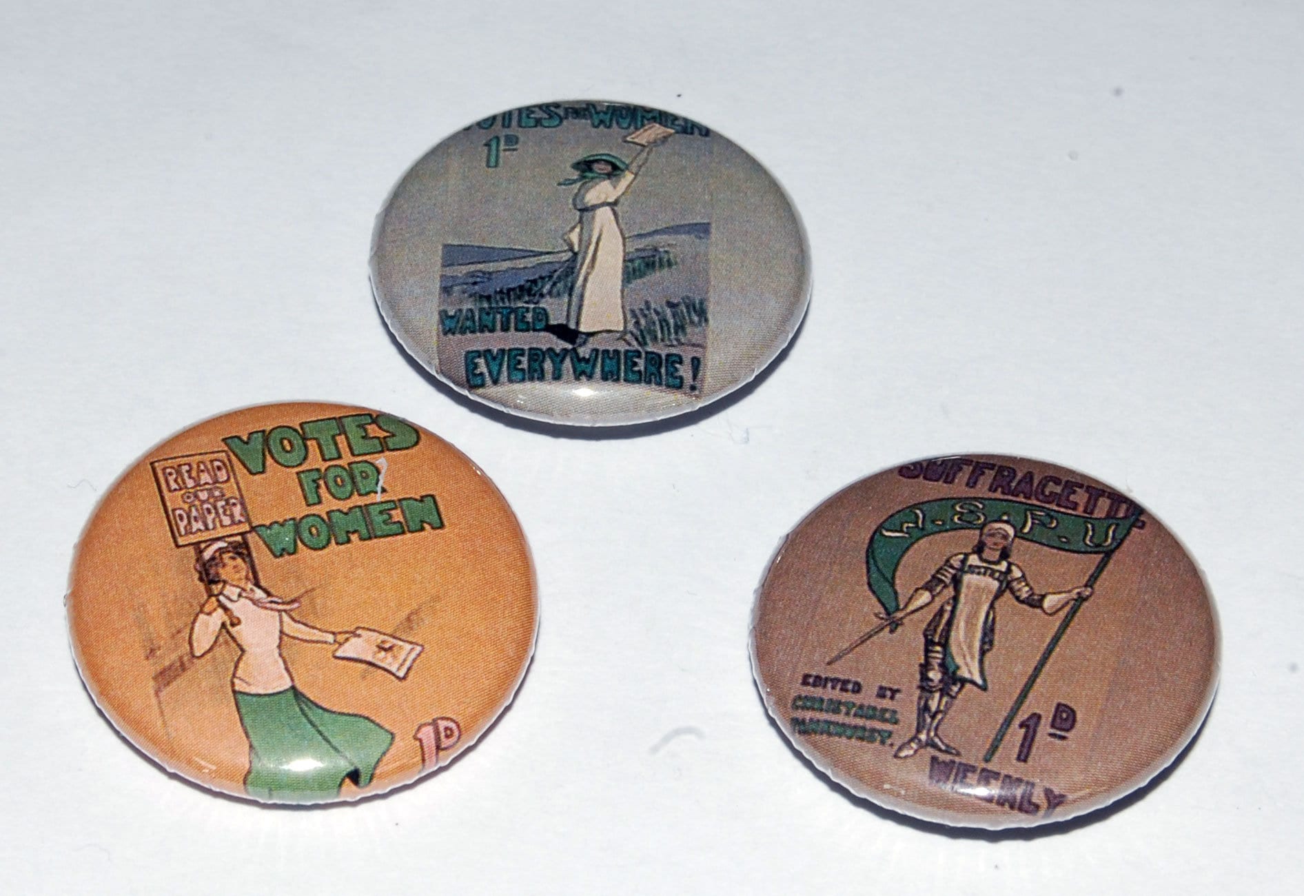 Suffragette Poster Set Button Badge 25mm / 1 inch Suffrage | Etsy