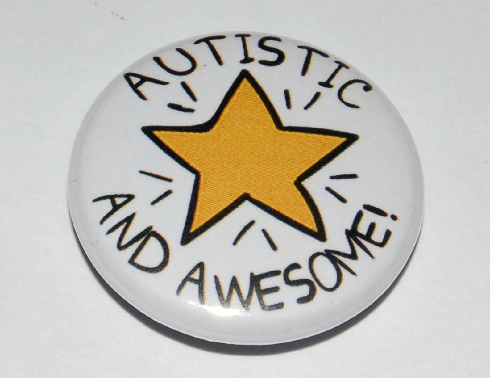 Autistic and Awesome Button Badge 25mm / 1 Inch Autism | Etsy