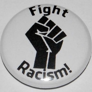 Fight Racism Badge 25mm / 1 Inch Black Power Politics Punk - Etsy