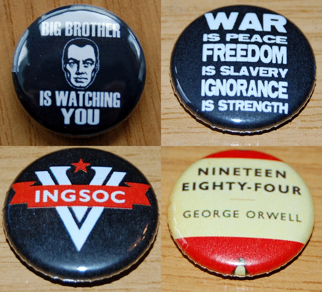 1984 Button Badge 25mm / 1 Inch George Orwell - Etsy