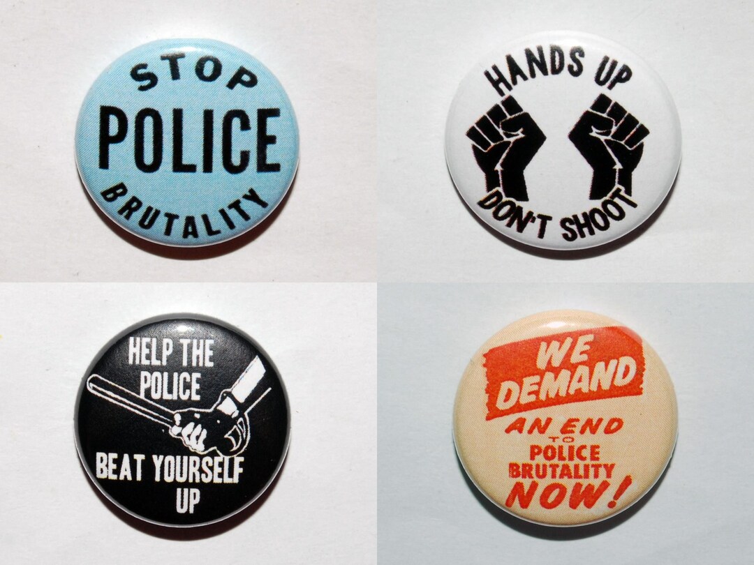 Anti Racist Button Badge Set 25mm / 1 Inch Police Brutality Equality ...
