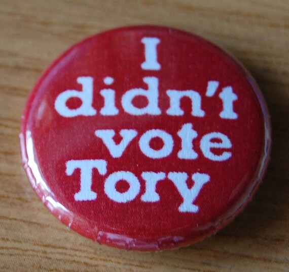 I Didn't Vote Tory Replica Button Badge 25mm / 1 inch | Etsy