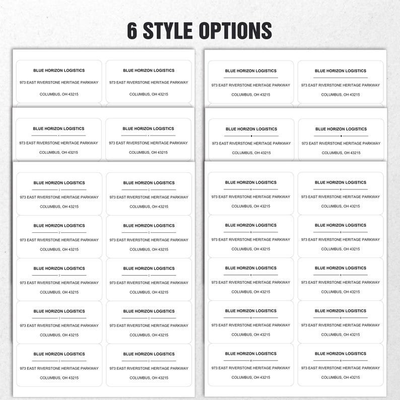 Return Address Labels | Editable for Avery 5163 | Minimalist Address ...