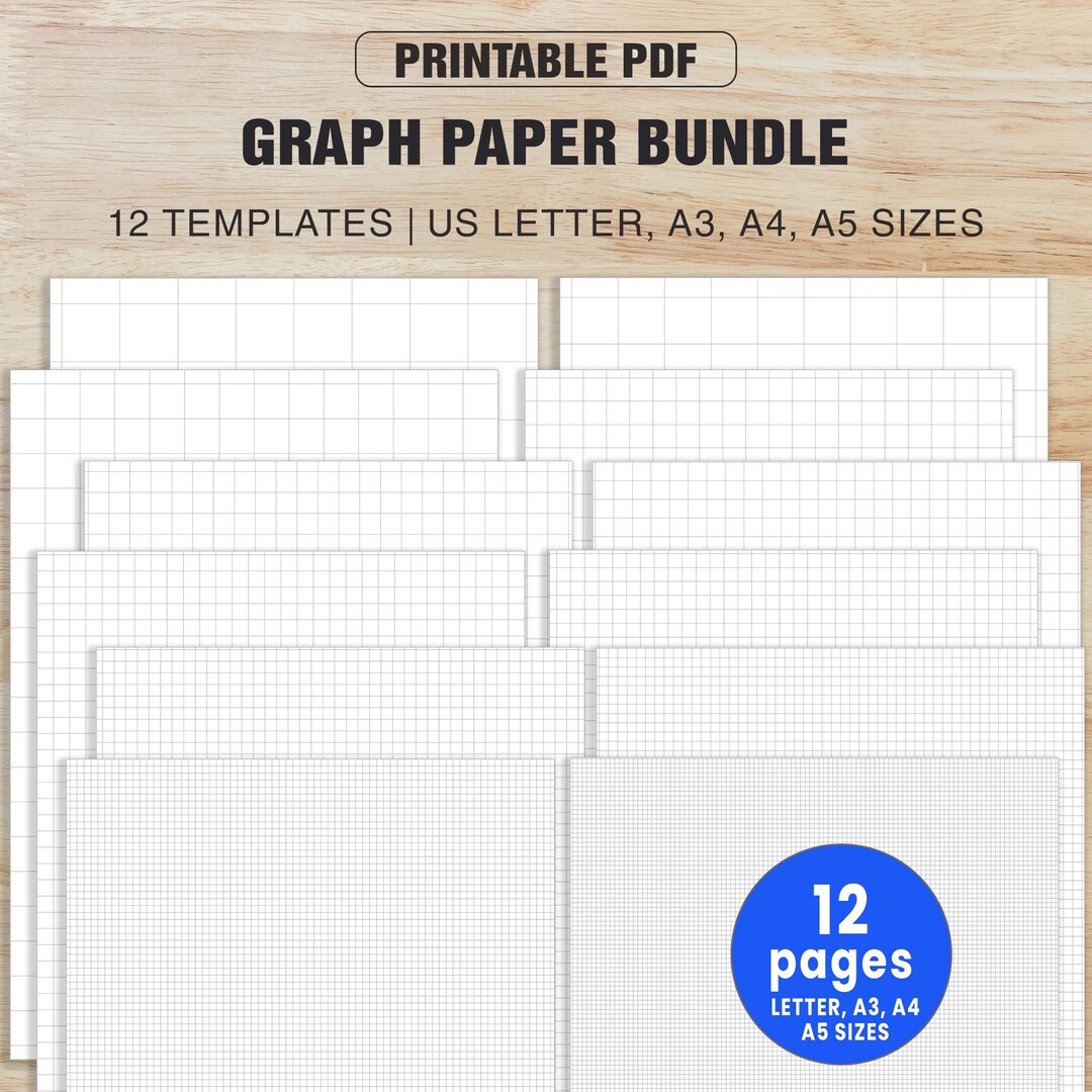 Graph Paper Bundle | Printable Graph Paper | Graph Grid Paper | Squared ...