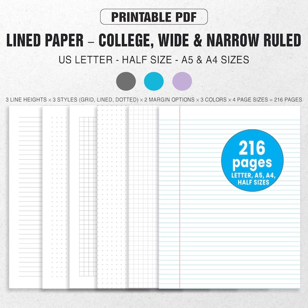 College Ruled Notebook - Etsy