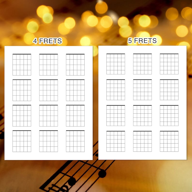 Blank Guitar Chord Chart - Guitar Chord Grid Sheet | Blank Guitar Chord ...
