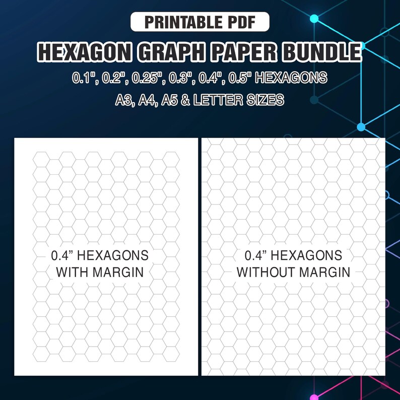 Hexagon Graph Paper Bundle | Chemistry Paper | Drawing Paper | Organic ...