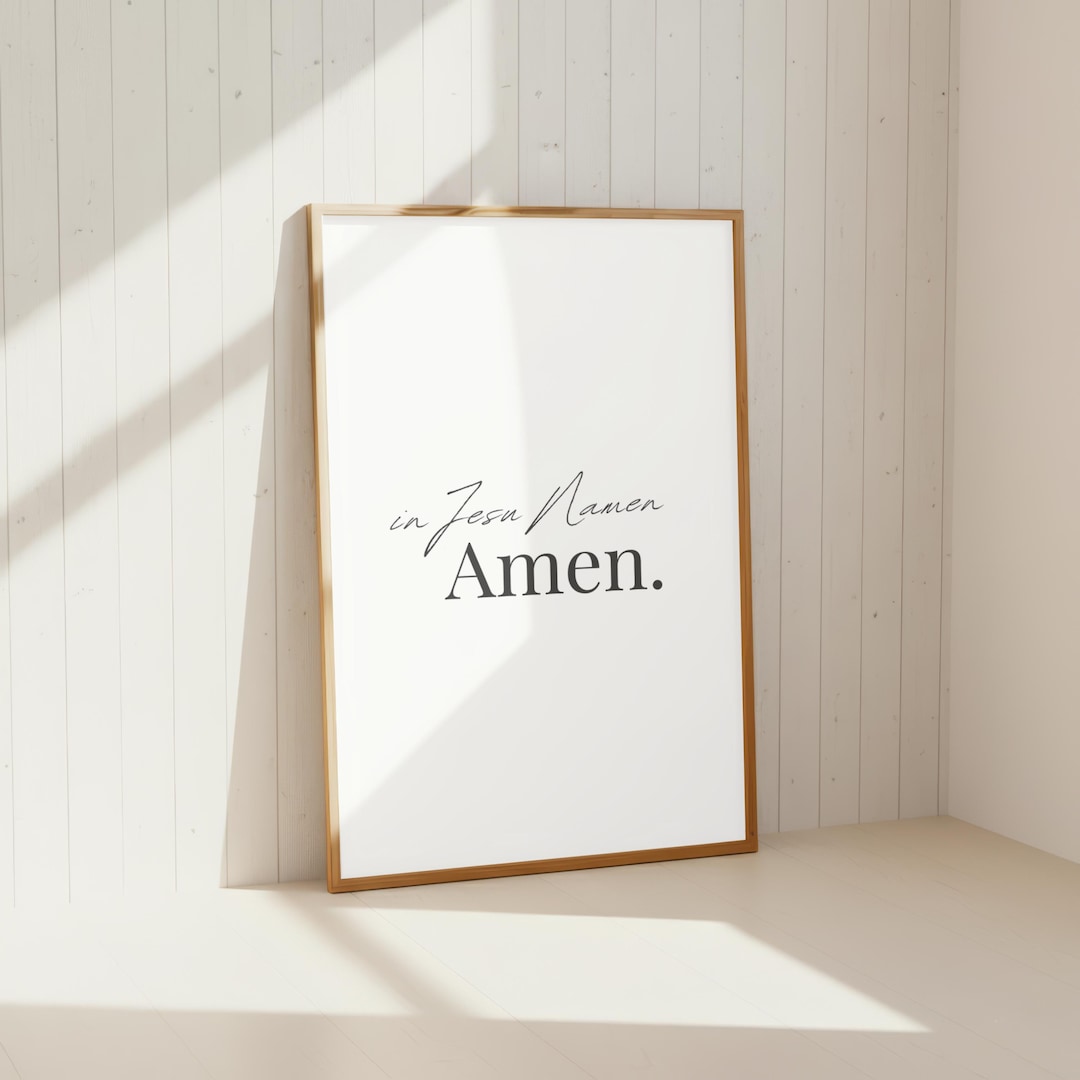 Amen Poster Christian Wall Decor Poster Modern Minimalist Wall Art ...
