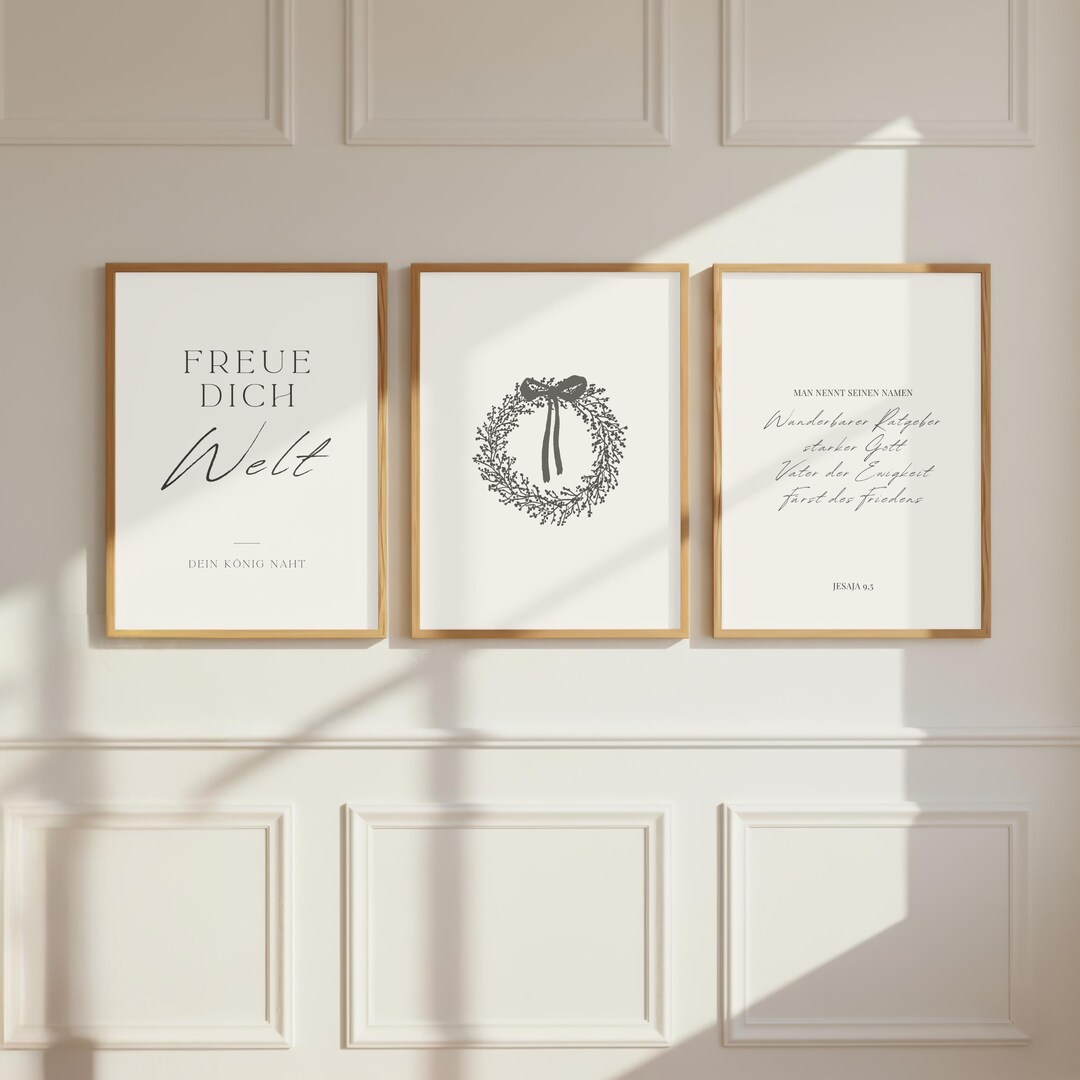 Christian Christmas Poster Set of 3, Minimalist Posters, Christian ...