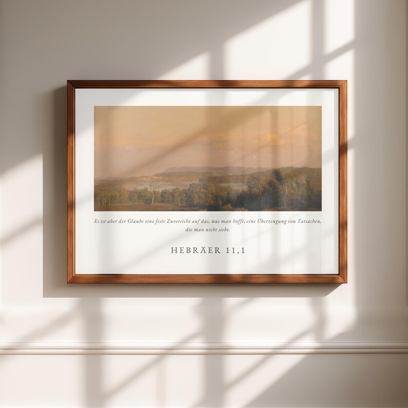 Hebrews 11:1 Bible Verse Poster Faith Poster Vintage Wall Art Faith ...