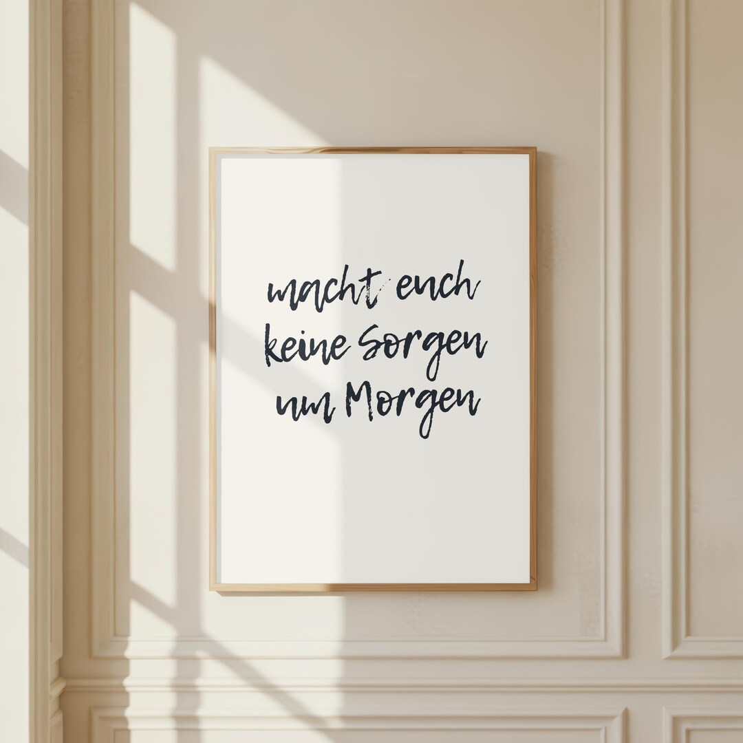 Worry Poster Jesus Quote Christian Poster Faith Gift Bible Verse Image ...
