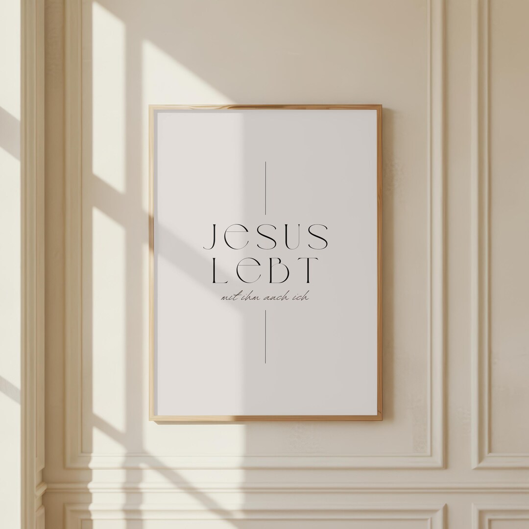 Jesus Lives Poster Christian Easter Decoration Christian Saying Picture ...