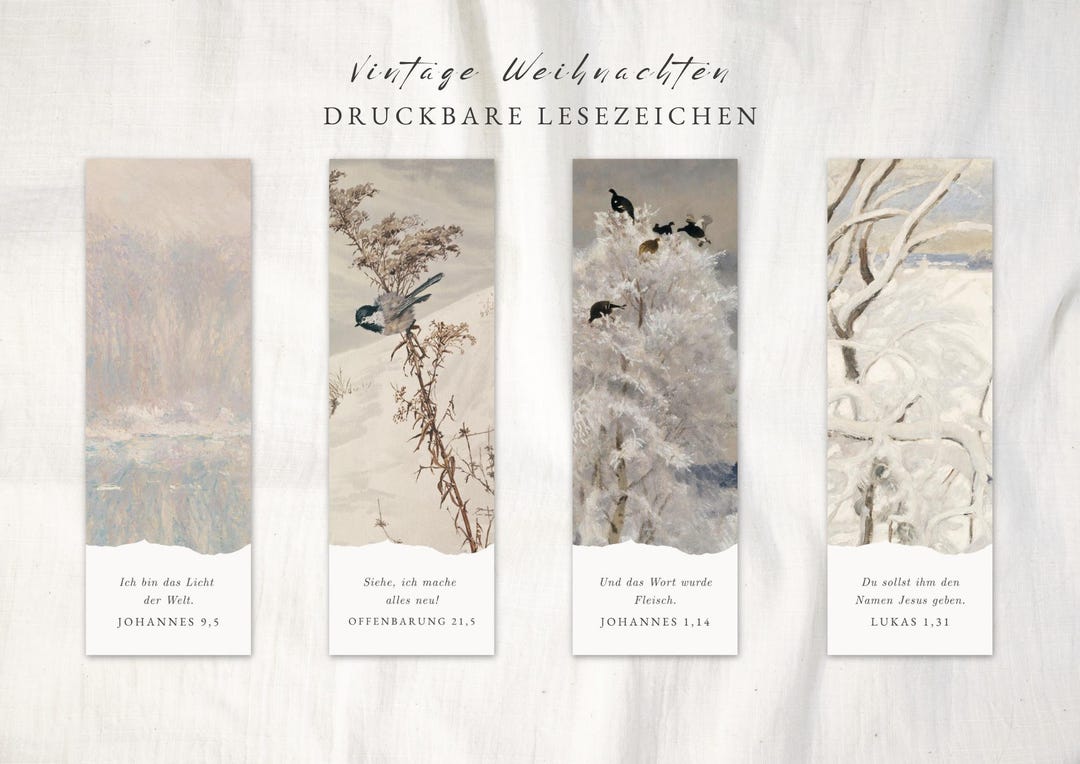 Bookmarks Christmas 16 Pieces Winter Gift Bible Verse Gift Reader DIY ...