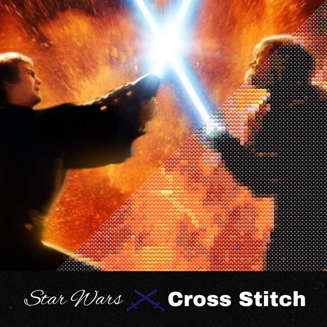Anakin Vs Obi-wan Cross Stitch Pattern - Etsy