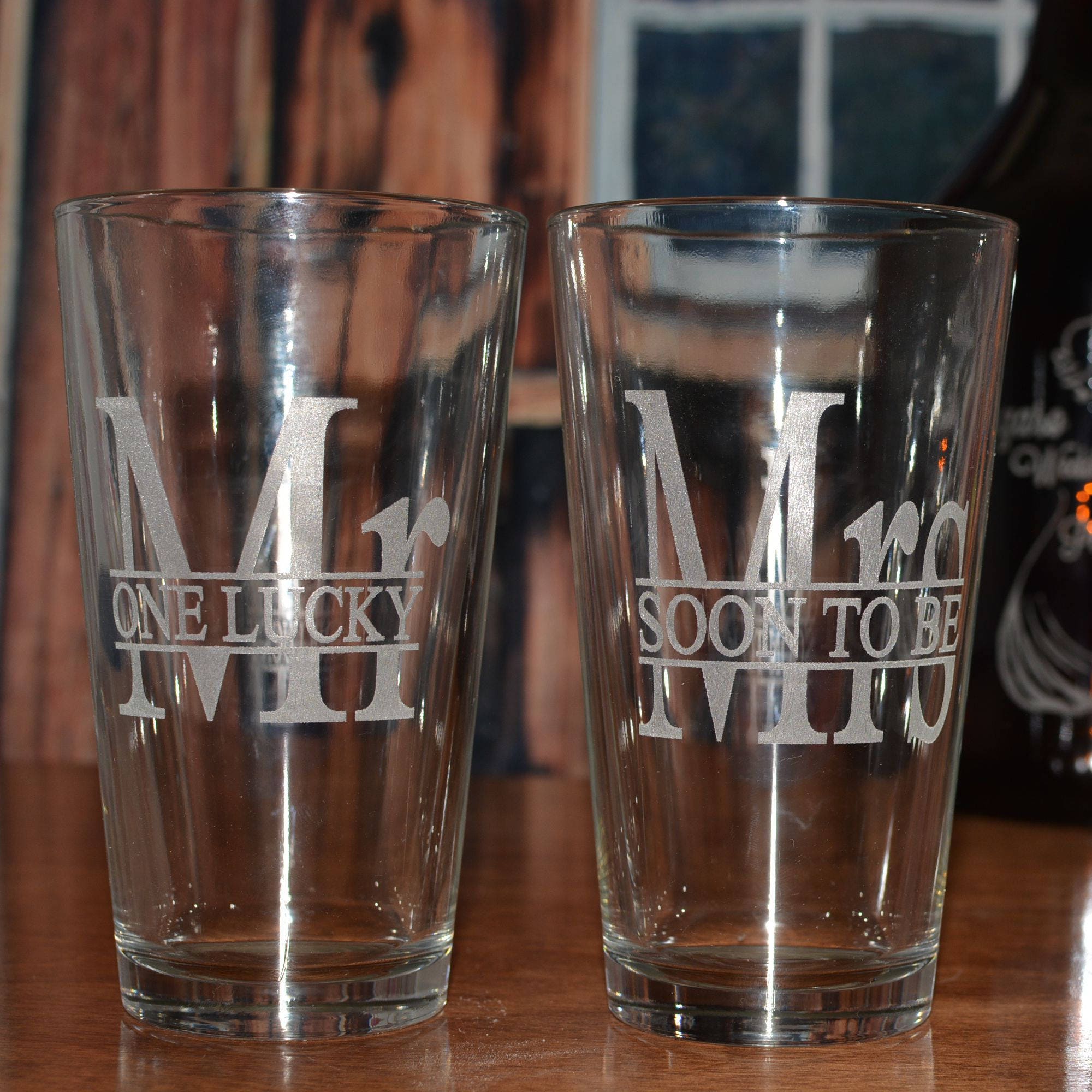 2 Personalized Pint Glasses 16 Oz Created By You