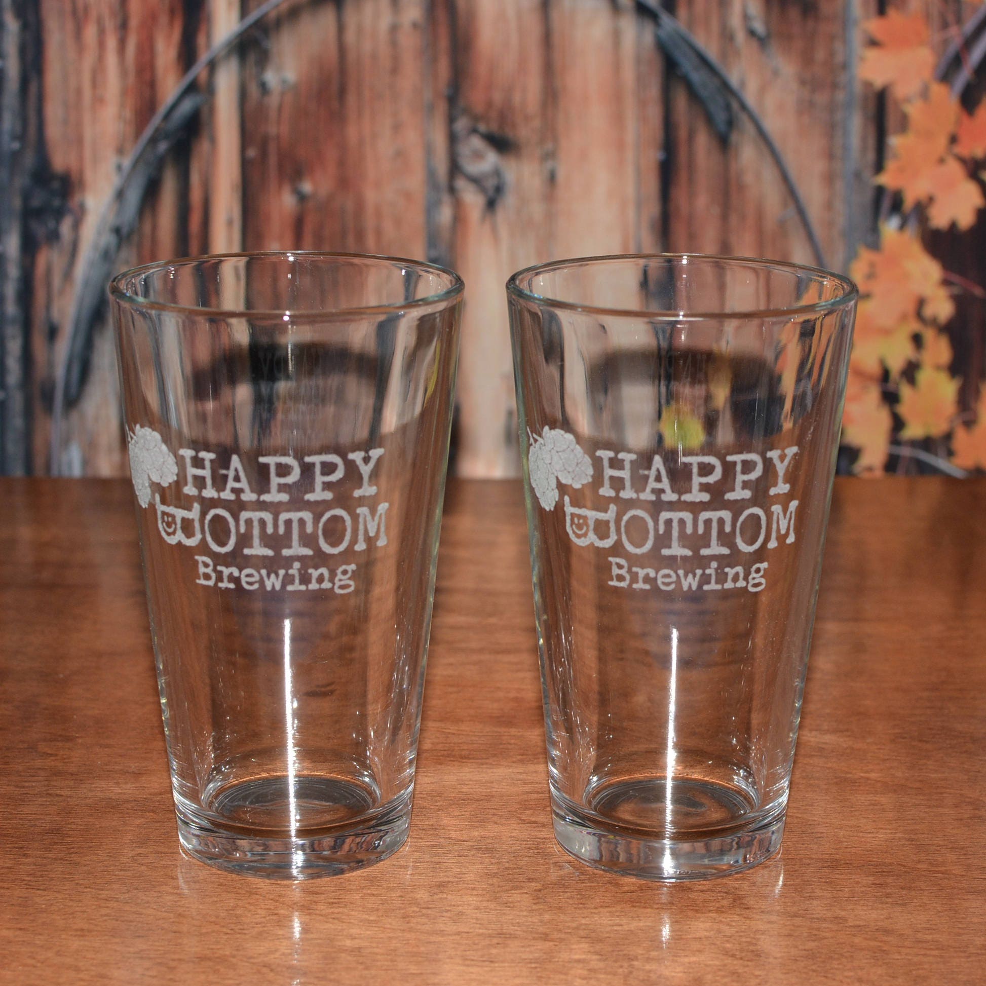 2 Personalized Pint Glasses 16 Oz Created By You