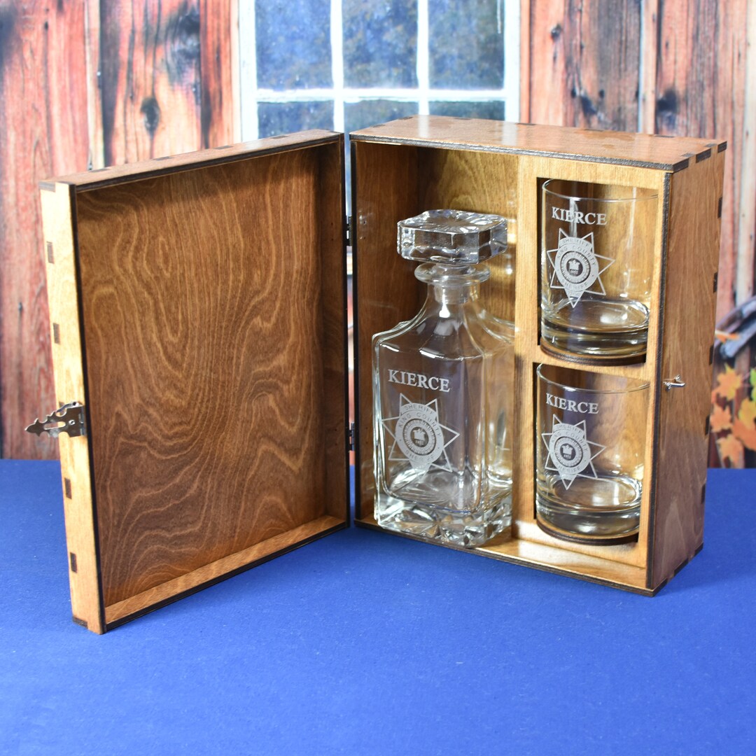 Personalized Spirits Liquor Gift Box With Decanter and Your Choice of 2 ...