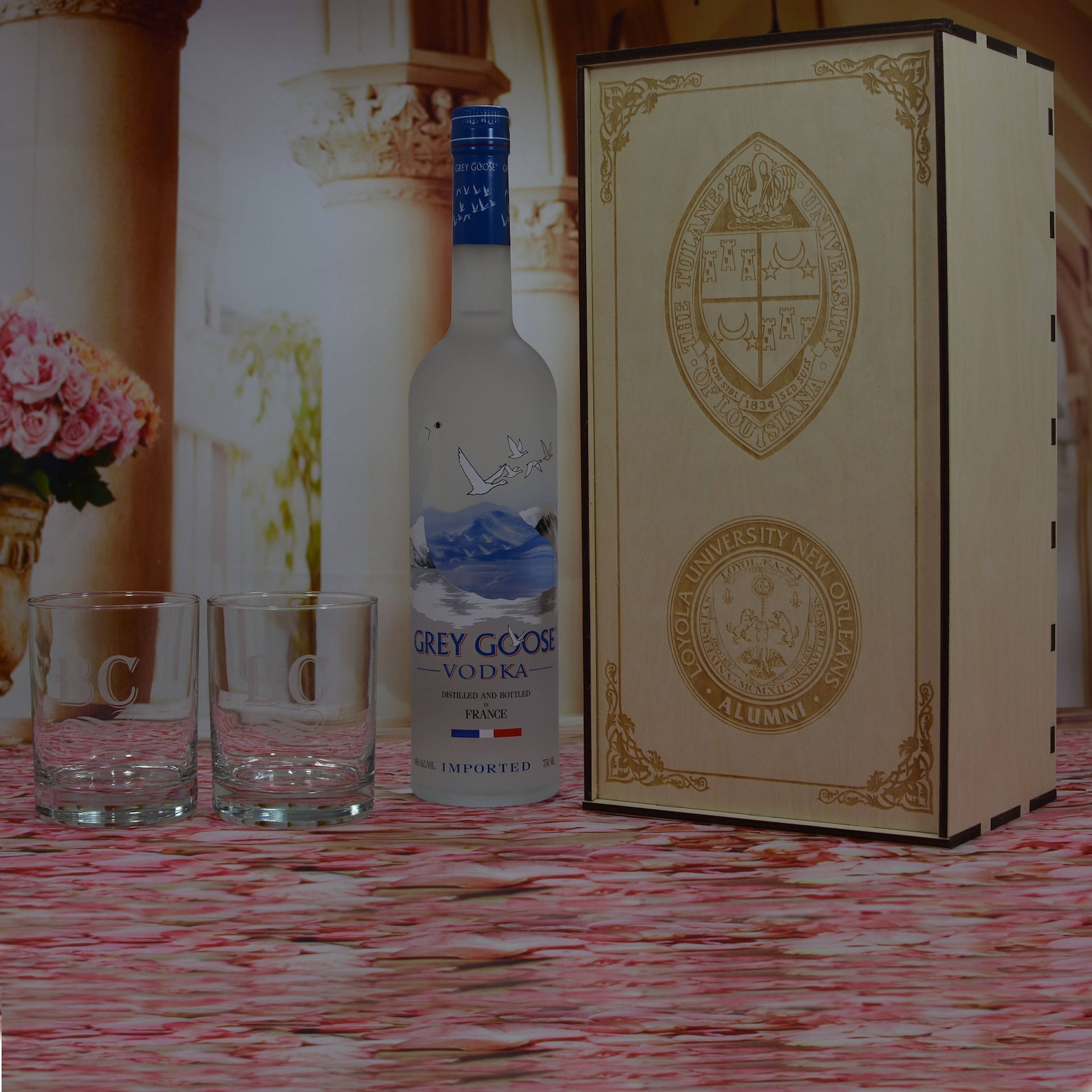 Personalized Wood Whiskey Liquor Gift Box With 2 Personalized - Etsy