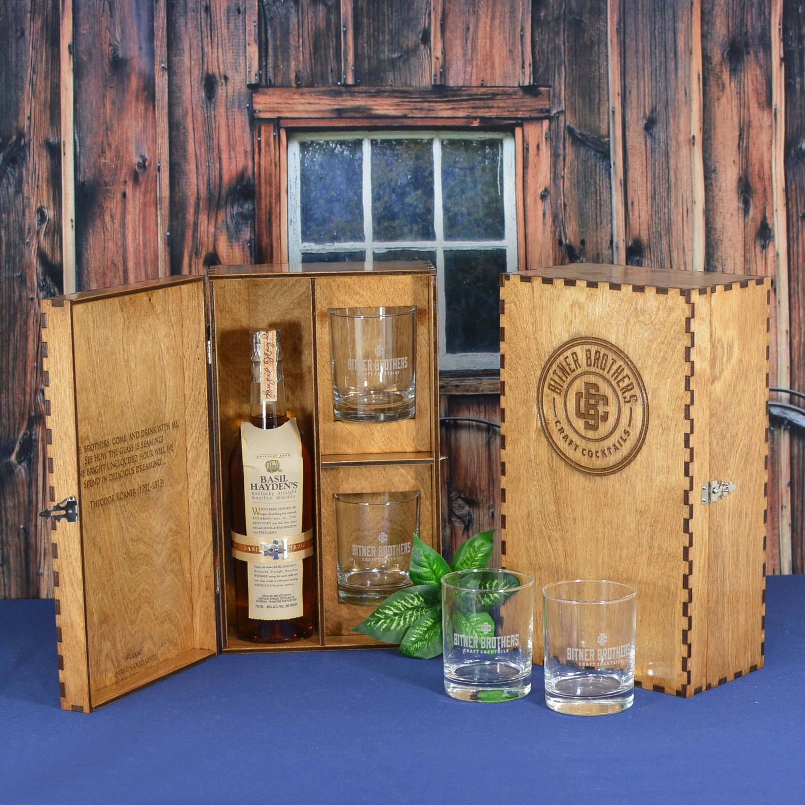 Personalized Spirits Whiskey Liquor Box With 2 Custom Etched - Etsy