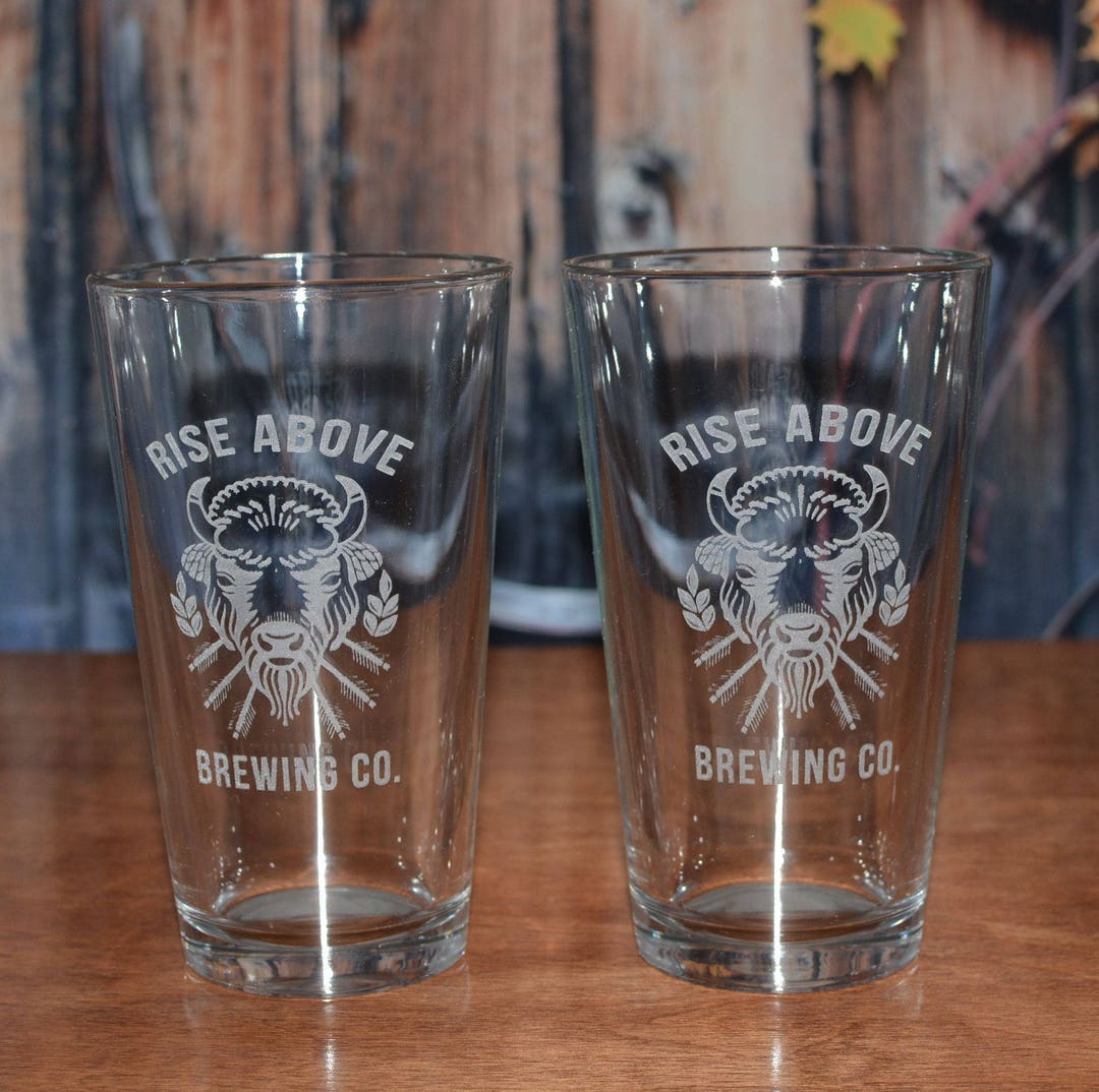 2 Personalized Pint Glasses 16 Oz Created by You - Etsy Nederland