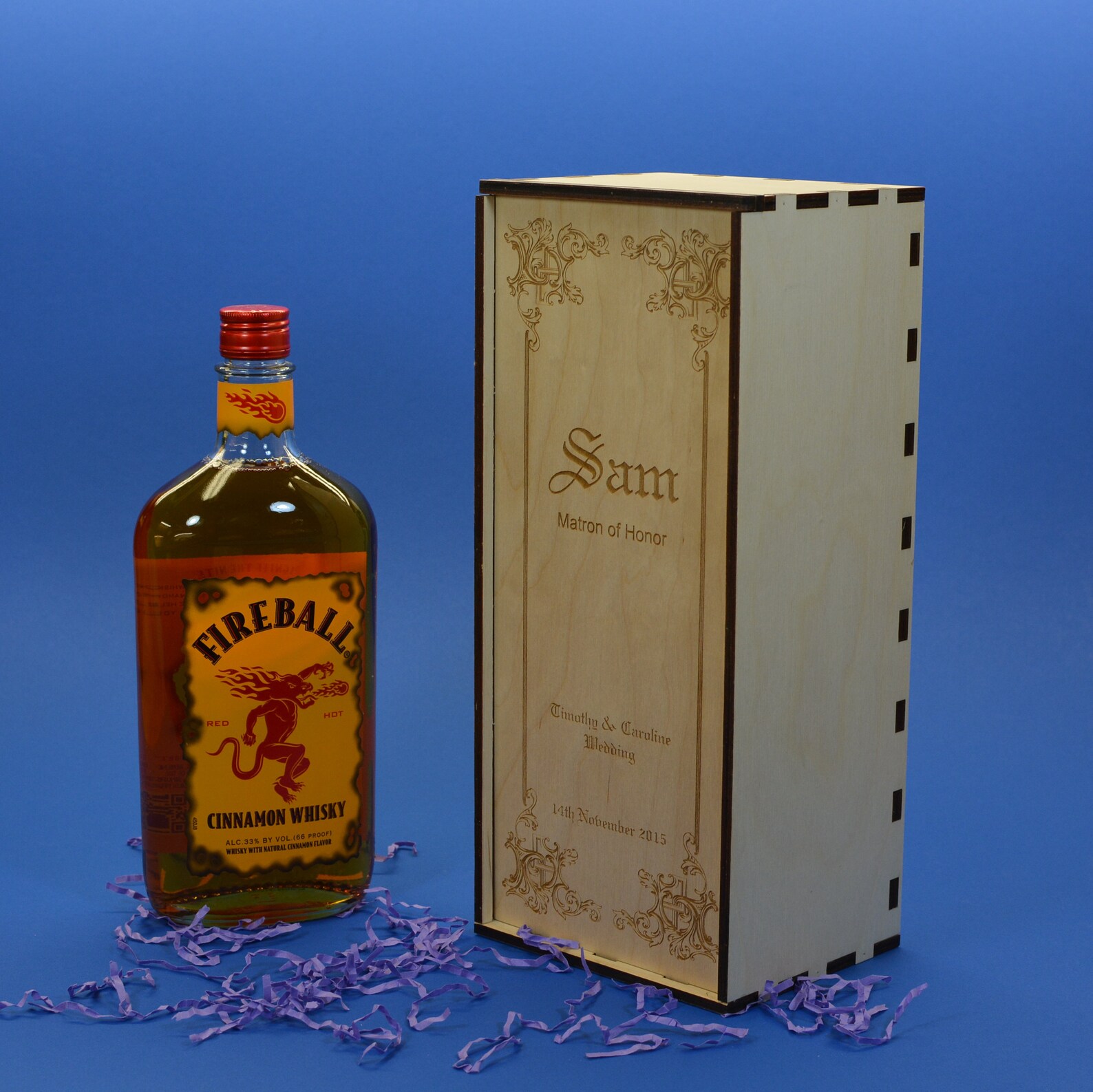 A Set of 5 Personalized Wood Spirits Gift Boxes for Your | Etsy