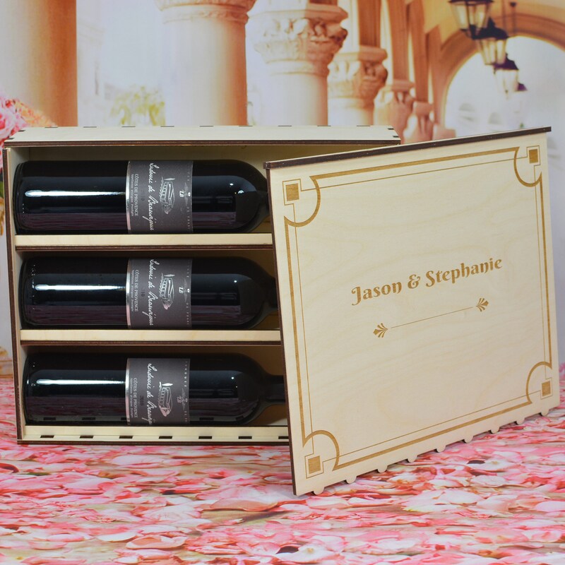 Wood Wine Box - Etsy