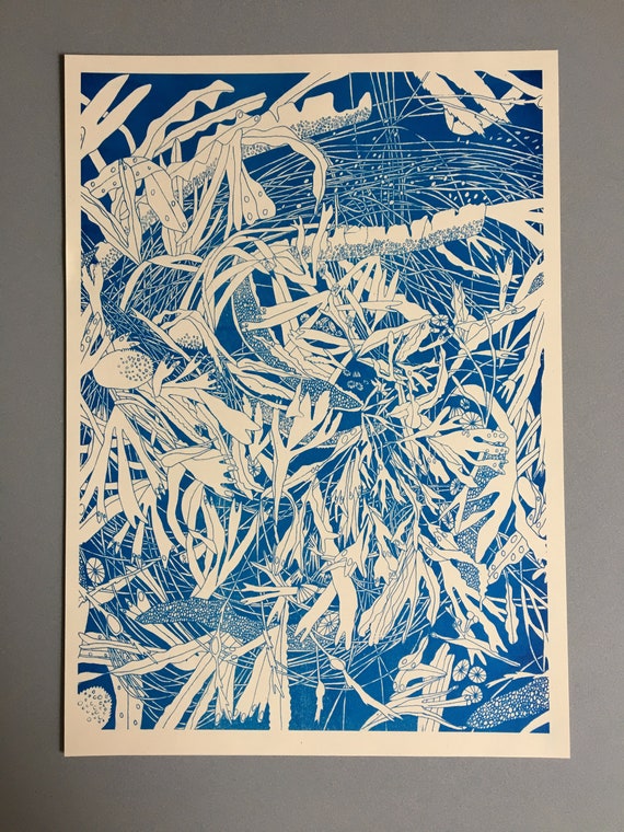 A3 Seaweed Riso Print - Etsy