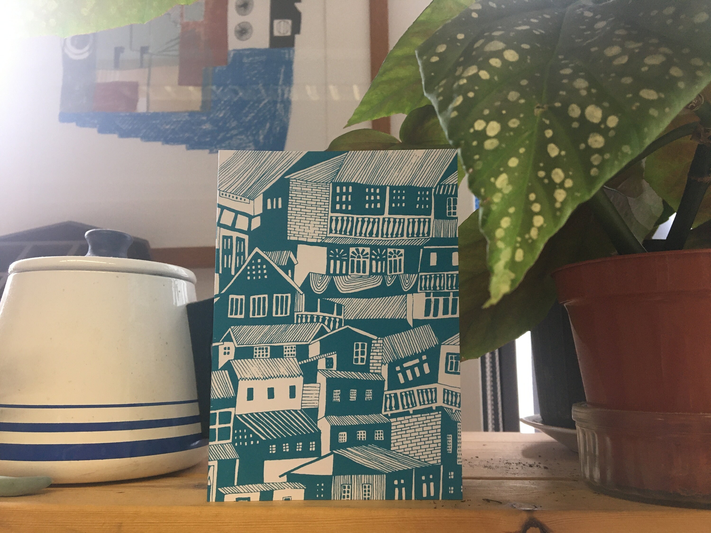 Houses Greetings Card - Etsy