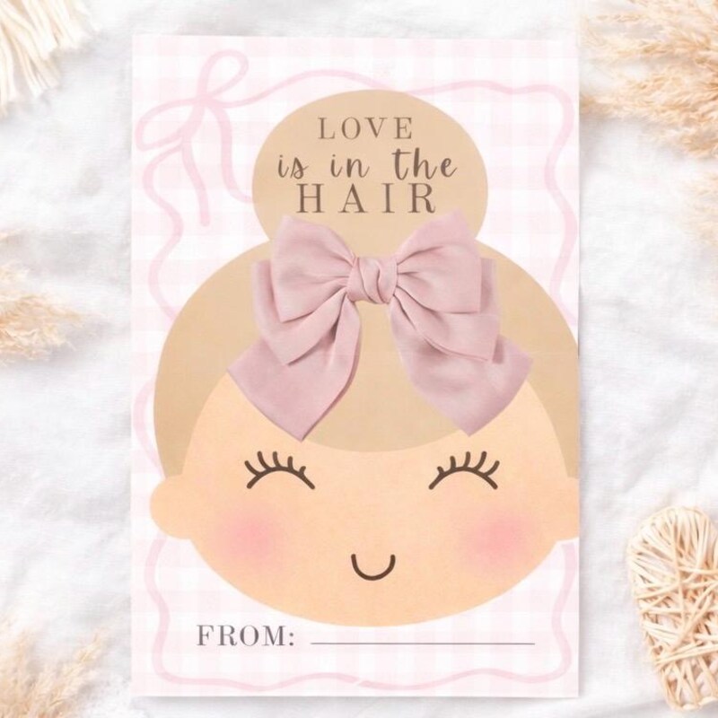Valentines Hair Clip Card - Etsy