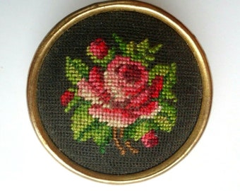 Petit Point Rose | Etsy