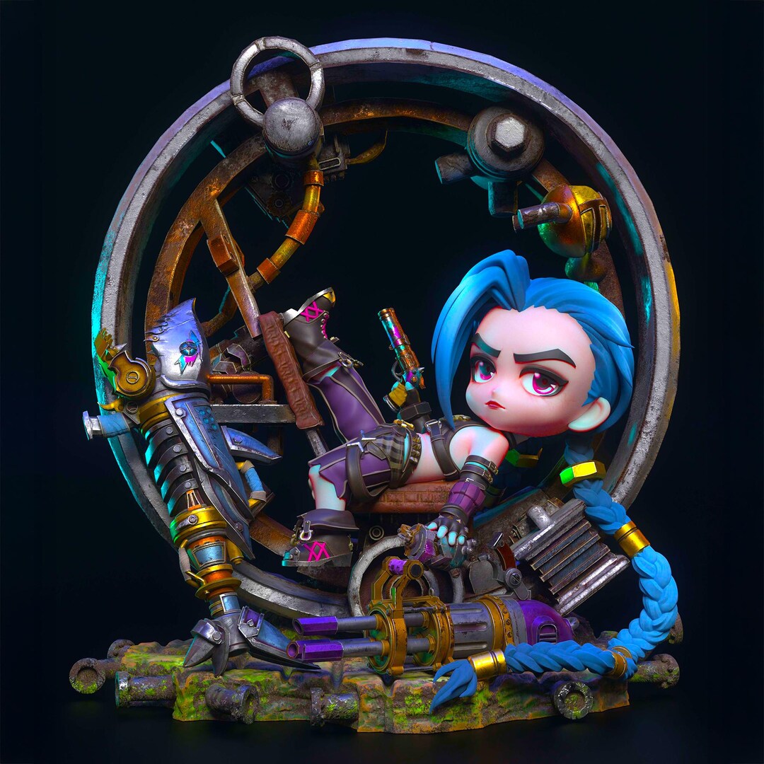 Jinx Arcane STL File, Jinx STL, Arcane Figure, Jinx 3d Print File, Jinx ...