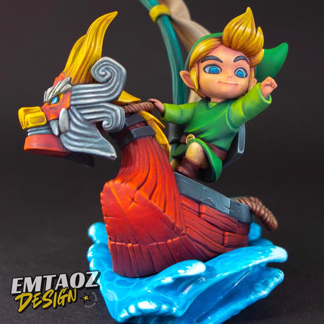 Chibi Wind Waker Link on the King of Red Lions Stl, Wind Waker Link Stl ...