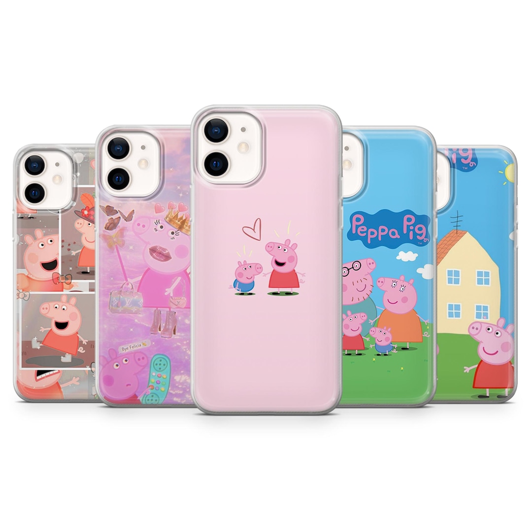 Peppa Pig Phone Case Funny Cartoon Cover for iPhone 16, 16pro, 15, 14 ...