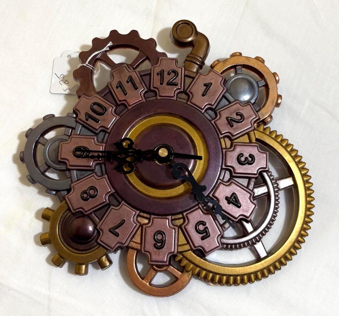 Resin Steampunk Gear Battery Operated Clock - Etsy