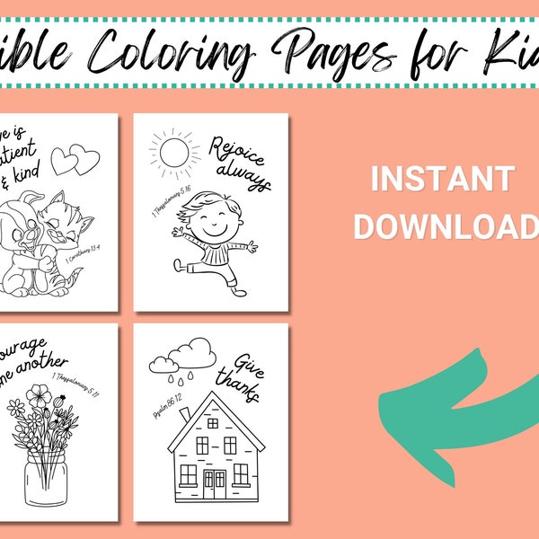 Memory Verse Curriculum Coloring Pages - Etsy