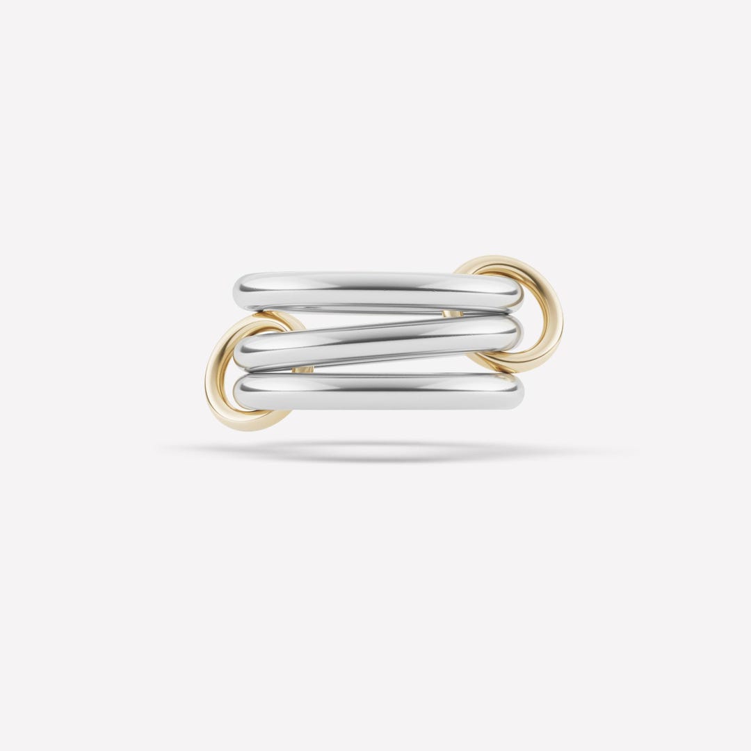 Gold Interlocking Stacking Ring Connecting Ring Multi Ring Everyday ...