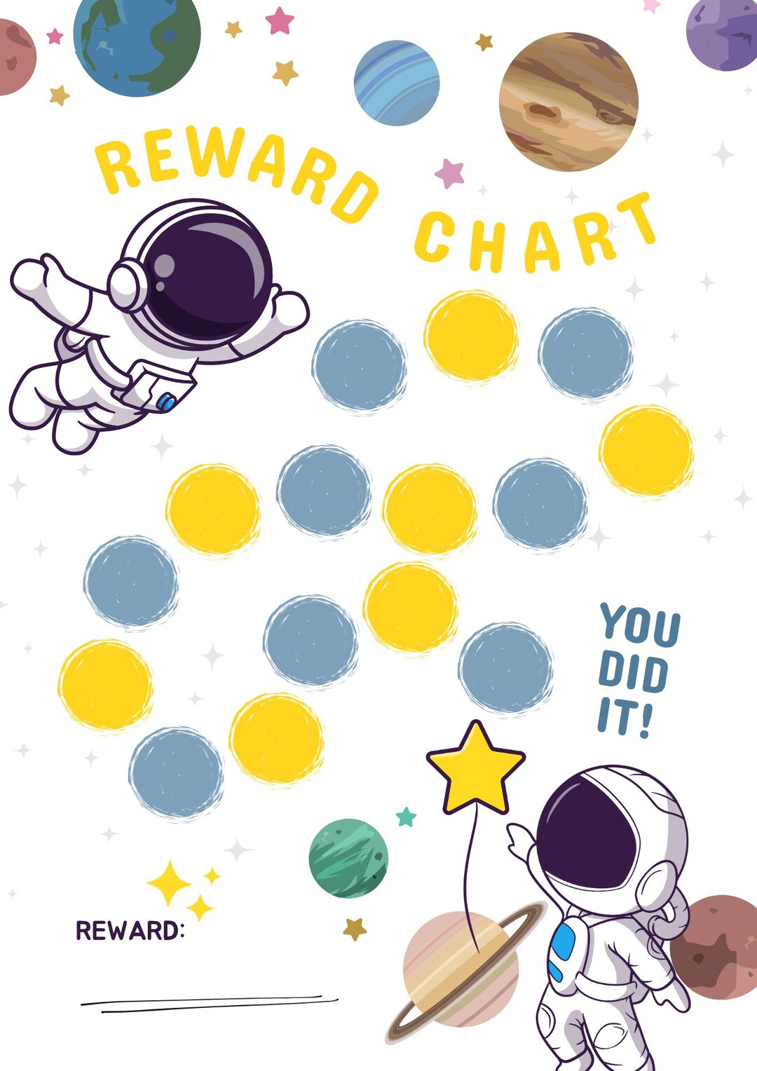 Space Reward Chart - Etsy