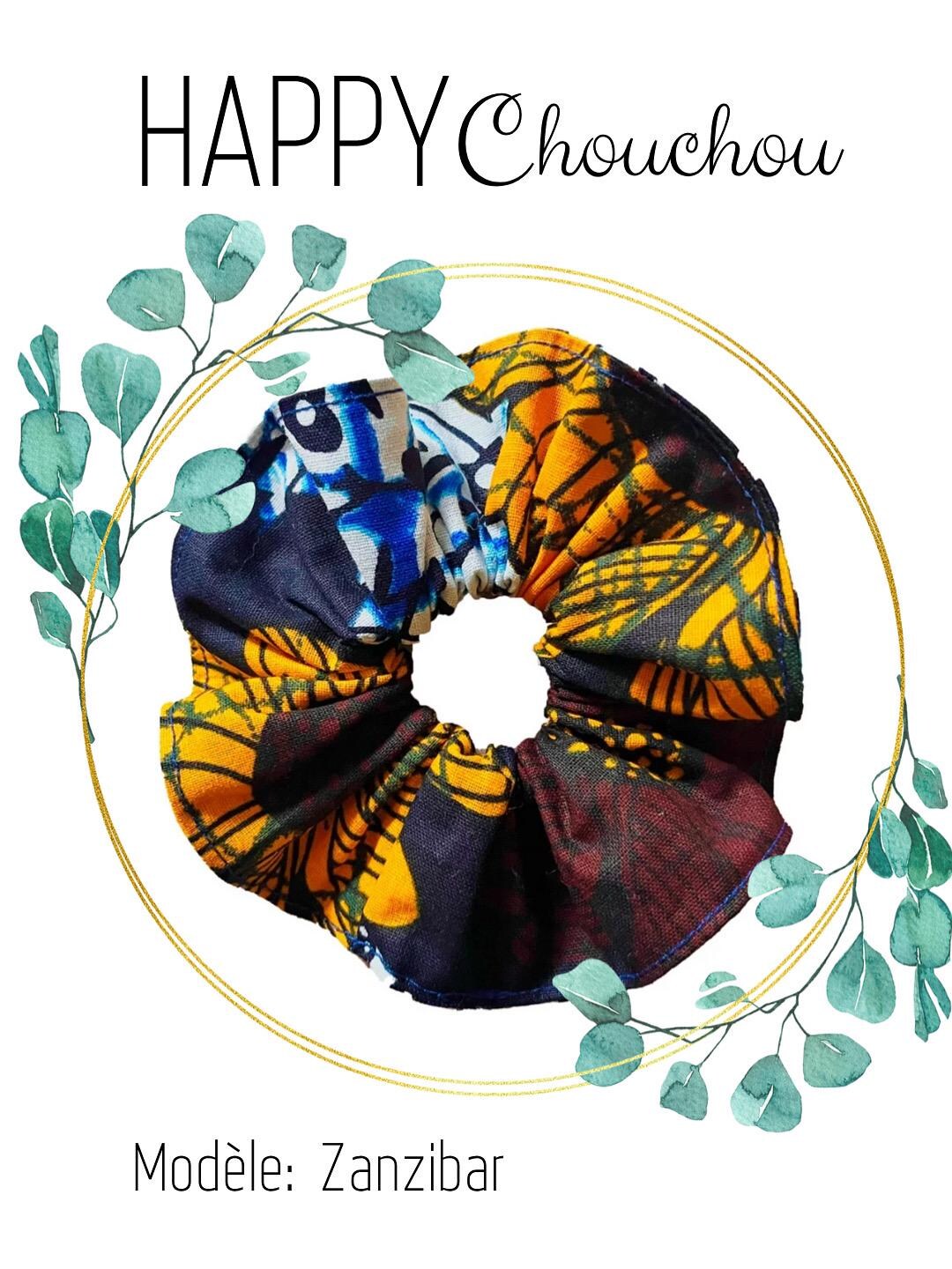 “zanzibar” Wax Scrunchie – Handmade Hair Accessory, Colorful African ...